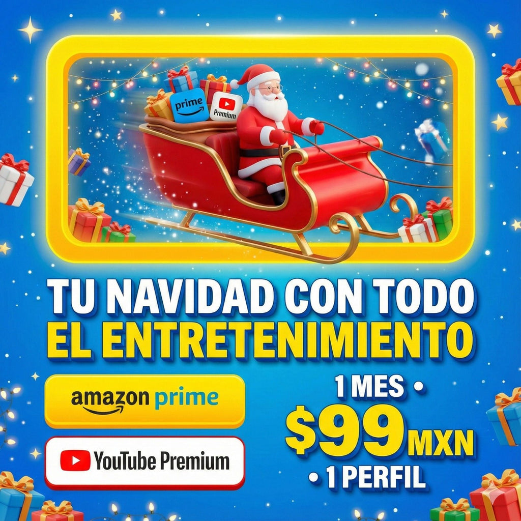 1 mes Prime Video y Youtube $99